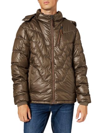 Camel Active Herren Winterjacke Warm Gef&uuml;tterte Steppjacke Brown 50