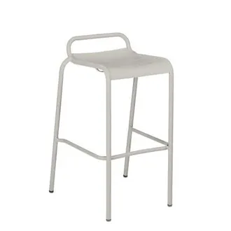 Fermob Tabouret de bar Luxembourg - Gris - Aluminium peint - Designer Frédéric Sofia
