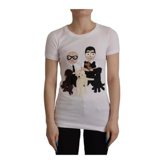 Dolce & Gabbana DGFamily Patch Top T-shirt - - Tops - Damen - Wei&szlig; - 2XS