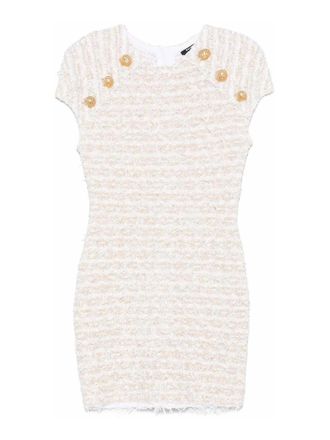 Balmain Robe Courte - Blanc