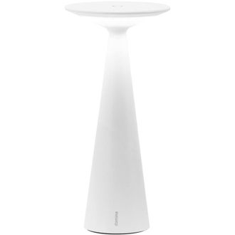 Zafferano Zafferano - Damina - Lampe de table led rechargeable, variateur tactile, autonomie 8 h, IP65 - Sans fil, finition aluminium blanc
