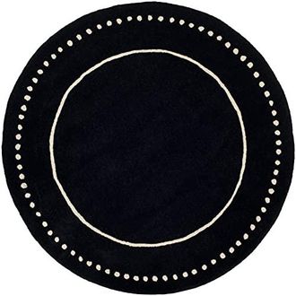 Safavieh Traditionell Teppich für Wohnzimmer, Esszimmer, Schlafzimmer - Bella Collection, Kurzer Flor, Hellblau und Elfenbein, 91 X 91 cm