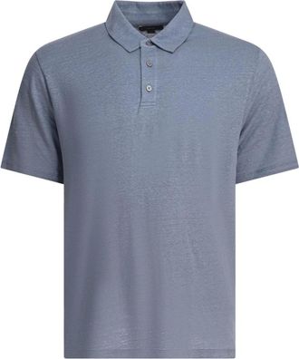 Vince Homme, Tops, Bleu, Taille: XL Polo en maille textur&eacute;e