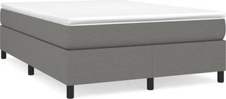 vidaXL Boxspringbettgestell Dunkelgrau 140x200 cm Stoff vidaXL