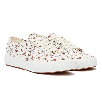 Superga 2750 Cotu Print Damen Wei&szlig; Turnschuhe