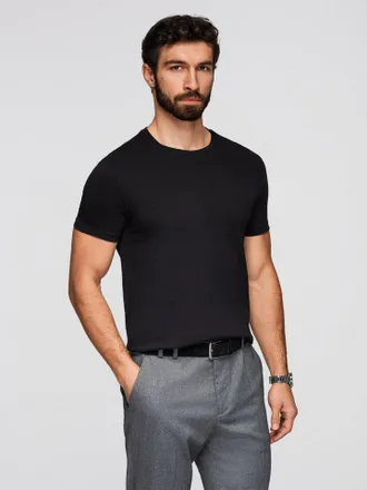 Ombre T-Shirt Herren T-Shirt Set Baumwolle Basic Rundhals Schwarz XL (T-Shirt-Set, 1-tlg., Set) Weiches Handgef&uuml;hl