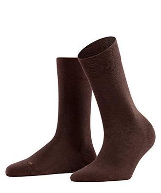 Falke Chaussettes Femme Coton Avec Bords Souples Non-Comprimants Sur Le Mollet Sans Motif Pour &Eacute;t&eacute; Ou Hiver Gris Noir Plus De Couleurs 1 Paire Sensitive Lon
