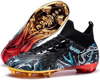 Generic Eestfy Chaussures de Football FG Homme et Femme Design Montant Crampons Antidérapants Entraînement Professionnel sur Terrain Ferme Tailles Complètes D