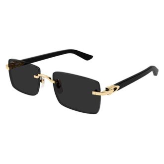 Cartier CT0579S Rimless Gold-Tone Sunglasses - Black