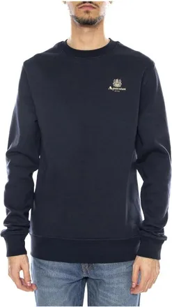 Aquascutum Homme, Sweatshirts et sweats &agrave; capuche, Bleu, Taille: S Crew Neck Fleece SweaT-shirt