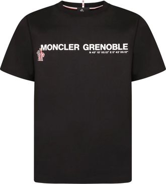 Moncler T-shirt en coton &agrave; manches courtes - Homme - Tops - Noir - Taille: XL
