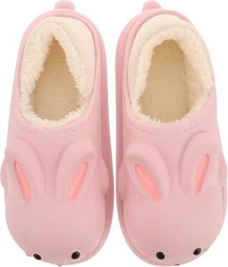 BESTONZON minkissy Pantoufles DInt&eacute;rieur pour Femmes en Peluche Motif Lapin Semelle &Eacute;paisse Antid&eacute;rapante Pantoufles Chaudes et Souples Taille 38-39 Confort Hiv