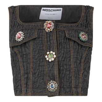Moschino Damen, Oberteile, Grau, LGr&ouml;&szlig;e