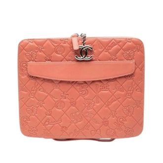 Chanel Pre-owned Gepr&auml;gte Leder Clutch - - Pre-owned - Damen - Rosa - ONE SIZE