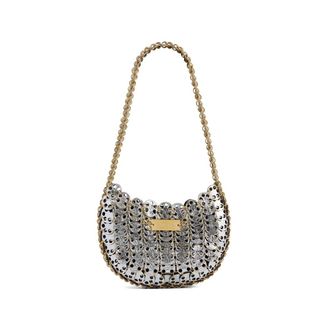 Paco Rabanne Moon Flip Bicolor Leather-pastilles Shoulder Bag