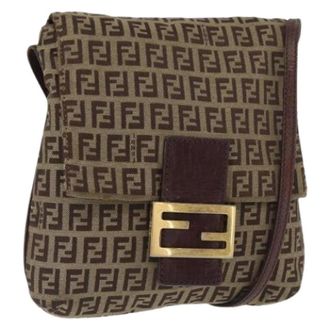 Fendi Sac bandouli&egrave;re en toile Pre-owned - Femme - Pre-owned - Brun - Taille: ONE Size