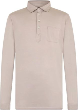 Moorer Homme, Tops, Beige, Taille: S Pierre Polo &agrave; Manches Longues