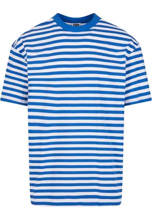 Urban Classics T-Shirt URBAN CLASSICS Urban Classics Herren Regular Stripe Tee, Damen, Gr. 5XL, wei&szlig;, royal, 100% Baumwolle, gestreift, normal, Rundhals, Shirts T-Sh
