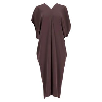 Maison Margiela Braunes Langes Kleid mit V-Ausschnitt - - Dresses - Damen - Braun - S