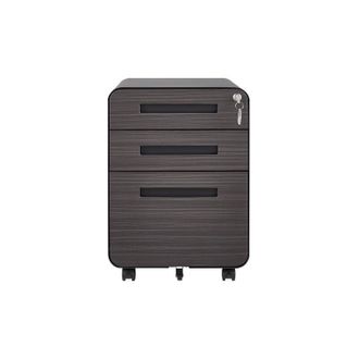 Liberte Libert&eacute; - Caisson mobile, meuble rangement bureau,avec 3 tiroirs, 46 x 40 x 58 cm, simple,noir
