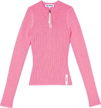 Sunnei Sunnei, Femme, Tops, Rose, Taille: 38 FR Folded Top