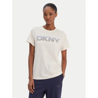 DKNY T-Shirt DP6T1557 &Eacute;cru Relaxed Fit