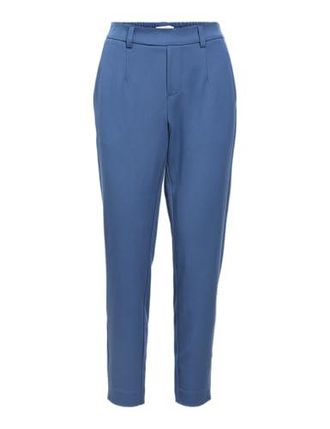 Object OBJLISA Slim Pant Noos, Pantalon en Tissu Femme, Dark Denim