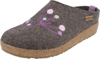 Haflinger Damen Hausschuh Stickerei Pantoffel Filz Grizzly Amaya 751009, Gr&ouml;&szlig;e:40 EU, Farbe:Mehrfarbig