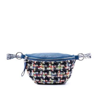 Chanel Sac banane Pre-owned en tweed et cuir - Femme - Pre-owned - Bleu - Taille: ONE Size