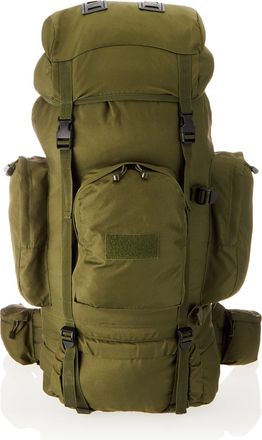 Mil-Tec Recom Rucksack (88L) - Großer Bundeswehr Rucksack mit Alurahmen - Wasserabweisender Wanderrucksack - Trekkingrucksack mit Regenhülle - Reiserucksack f