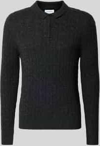 Lindbergh Strickpullover aus Leinen-Mix mit Polokragen