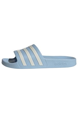 adidas Damen Adilette Aqua Slides, Glow Blue/Zero Metalic/Zero Metalic, 40.5 EU