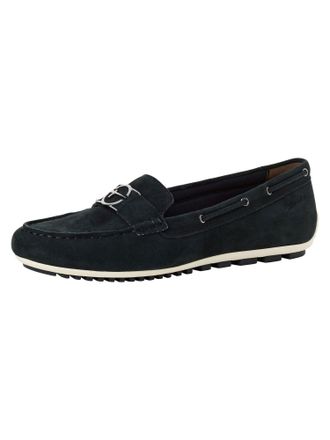 Tamaris Damen Moccassin flach Leder, blau, 38 EU