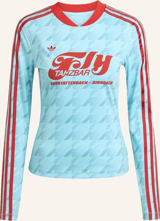 adidas Originals Adidas Originals Langärmeliges Fussballtrikot Mit Schmaler Passform Und Allover-Grafikprint blau