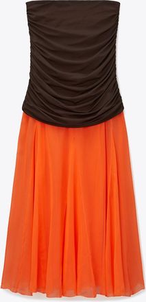 Tory Burch Damen Rock aus Jersey und Chiffon