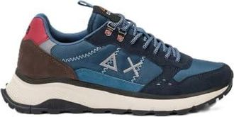 Sun 68 Baskets Fire & Camping en Cordura et Suede Navy Blue Homme, bleu, 40 EU