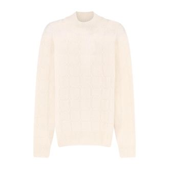 HUGO BOSS L-Fredo Pullover mit Stehkragen - - Knitwear - Herren - Wei&szlig; - M
