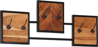 vidaXL Wandgarderobe 90x1x35 cm Massivholz Akazie und Eisen Vidaxl