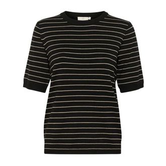 Kaffe KAlizza Striped Knit - Femme - Tops - Noir - Taille: 46 FR