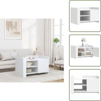vidaXL The Living Store - Couchtisch Wei&szlig; 80x50x50 cm Holzwerkstoff - Couchtisch - Wohnzimmerm&ouml;bel - Holzm&ouml;bel - Wei&szlig;er Couchtisch - Stauraum