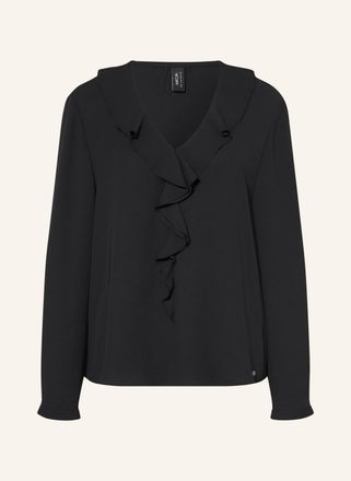 Marc Cain Blusenshirt Mit Volants schwarz