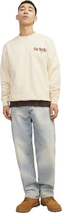 Jack & Jones Herren Sweatshirt JORNOTO - Relaxed Fit S M L XL XXL Baumwolle, Größe:S, Farbe:Buttercream 12256658