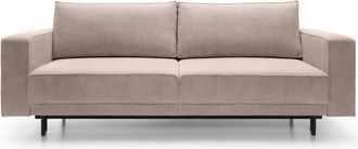 Selsey Sofa mit Schlaffunktion Rodario mit Bettkasten, Easy-Clean-Cordbezug in Beige