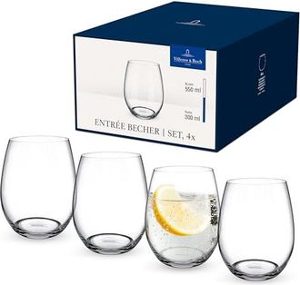 Villeroy & Boch Entrée ensemble de 4 verres à eau, 480 ml, cristallin, transparent
