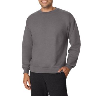 Hanes Herren Schwerem Fleece, Rundhalsausschnitt Sweatshirt, Oxford-Grau, Medium