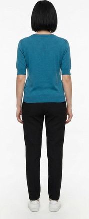 Dolce & Gabbana Womens Light Blue Silk Sweatshirt Clothing