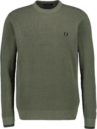 Fred Perry Herren Pullover grün unifarben