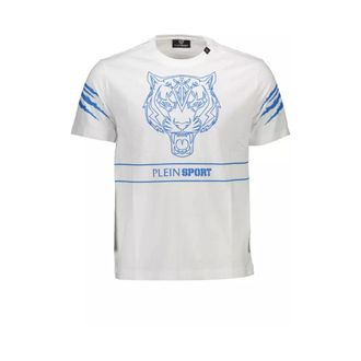 Plein Sport Wei&szlig;es Baumwoll Herren T-Shirt - - Sport - Herren - Wei&szlig; - M