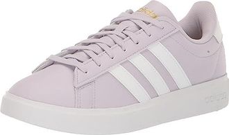 adidas Womens Grant Court 2.0 Sneaker, Silver Dawn/White/Gold Metallic, 7.5
