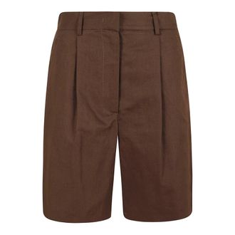 Max Mara Femme, Shorts, Brun, Taille: 36 FR Canvas Bermuda Shorts